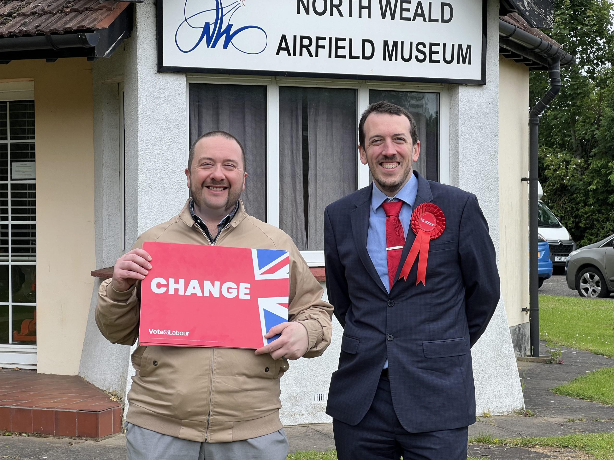 Dr Gareth Barrett meets local campaigner Kevin Hind in North Weald ...